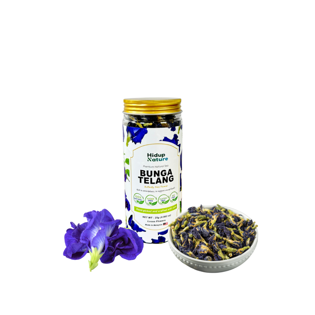 Bunga Telang Tea Bottle (loose flower) – Natural Flower & Leaves Tea
